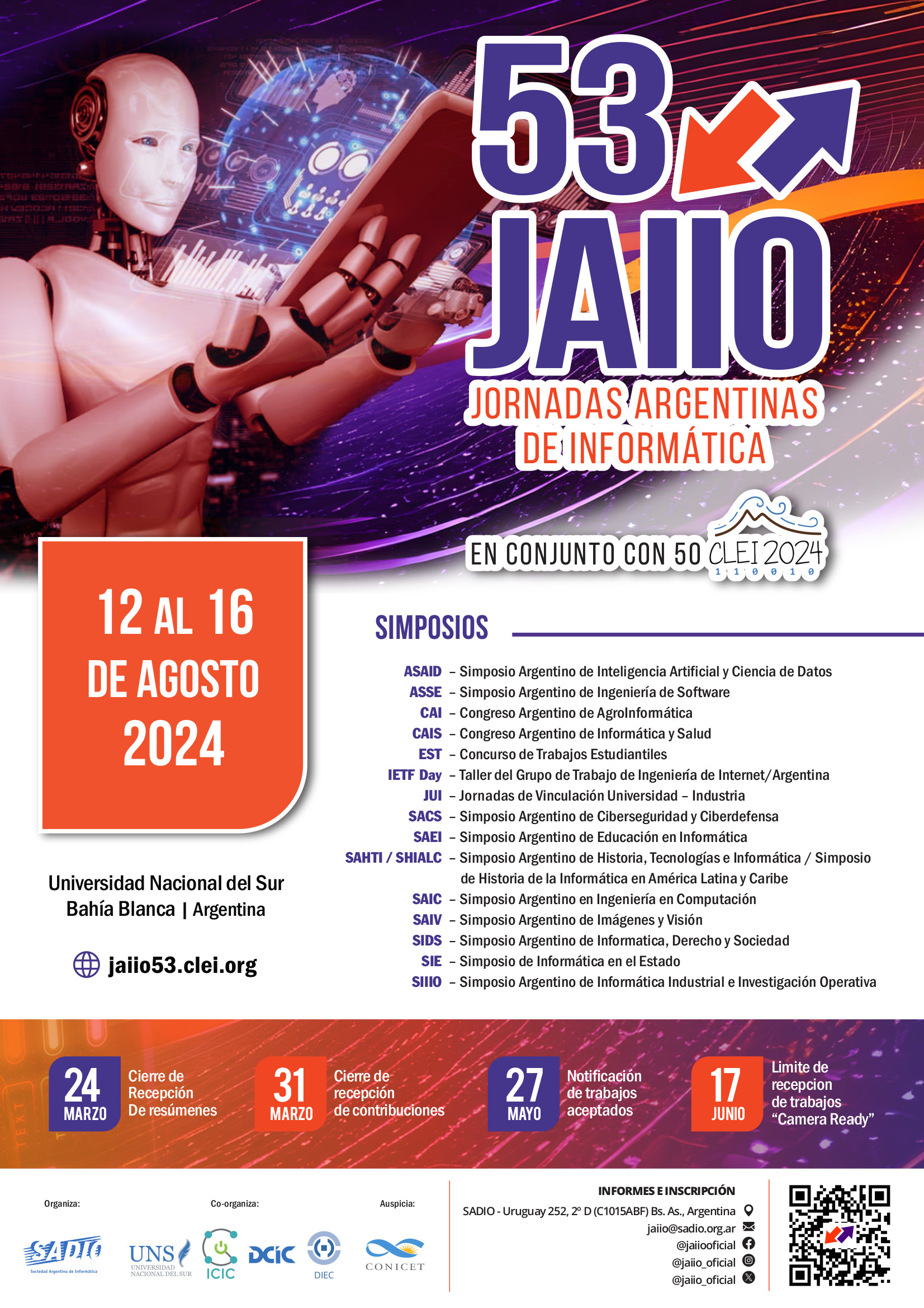 Jornadas Argentinas de Informática (JAIIO 53), Bahía Blanca, 12 al 16 ...